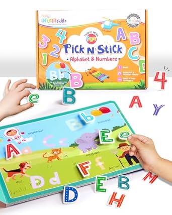 Intelliskills Premium Pick N' Stick Alphabet & Numbers Montessori ...