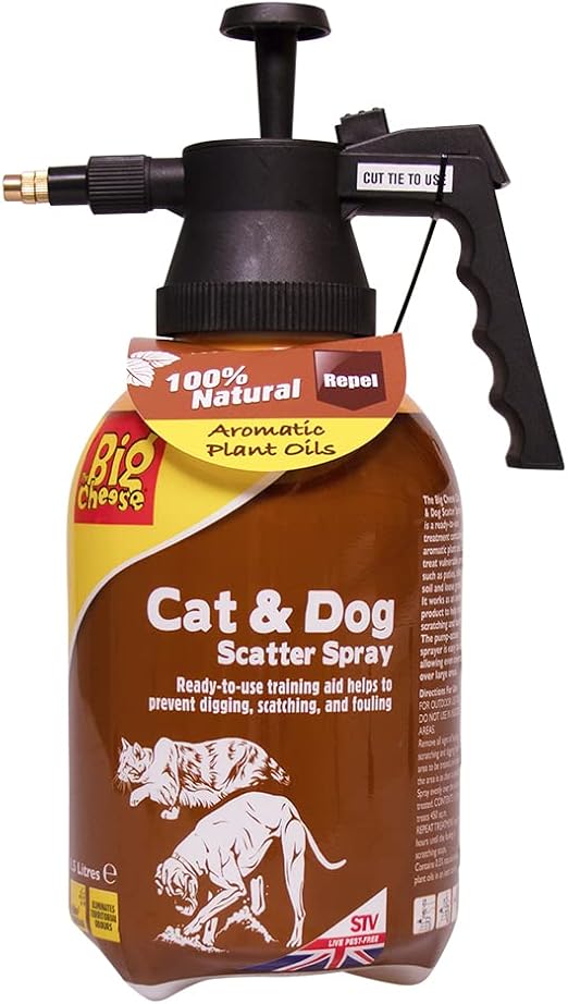 The Big Cheese Cat & Dog Scatter Spray STV624, Garden Cat Repeller ...