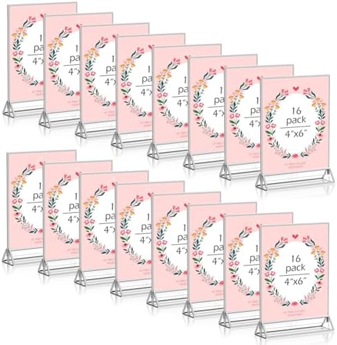 Amazon.com: Zonon 6 Pack 5 x 7 Inch Clear Acrylic Sign Holder with ...