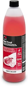 ERRECOM Red Cool, Liquide de Radiateur Rouge Fluorescent -20°C, antigel G12 avec Paquet d ...