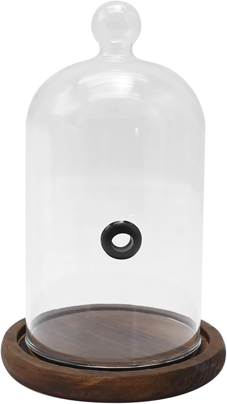 Amazon.com: MDEOOSKY Smoking Cloche with Wood Base, Cocktails Smoke ...