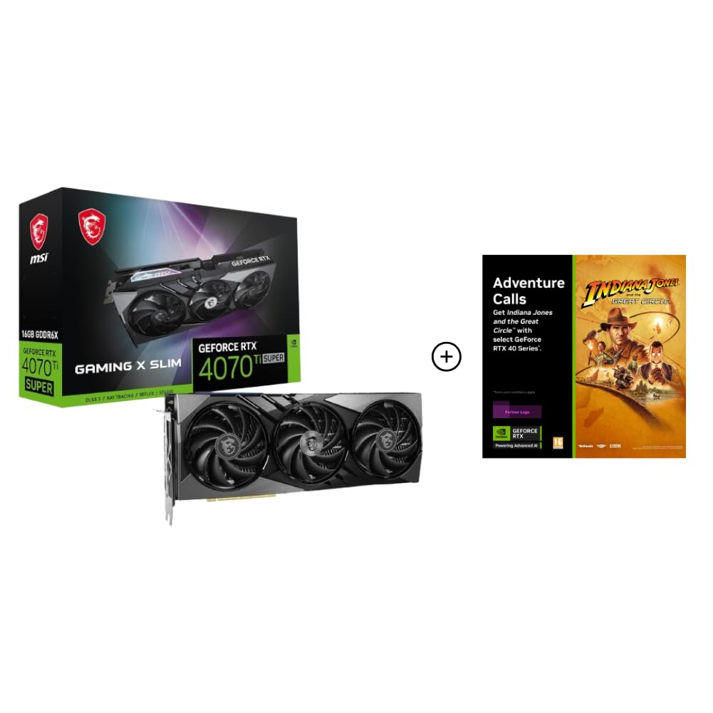 MSI GeForce RTX 4070 Ti SUPER 16G GAMING X SLIM Graphics Card - 16GB ...