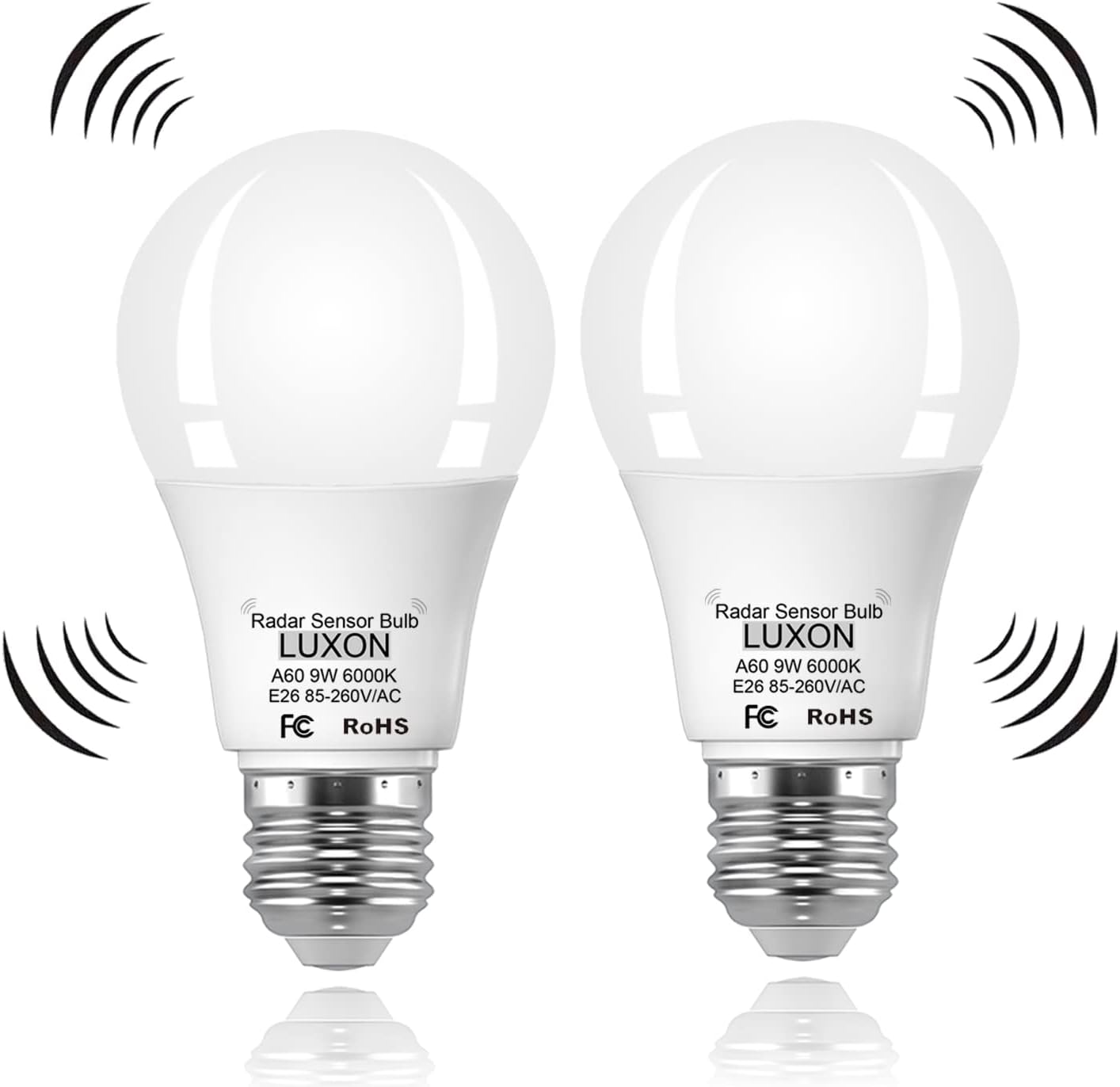 ProPOW Radar Motion Sensor Light Bulbs, A19 12W (100 Watt Equivalent ...
