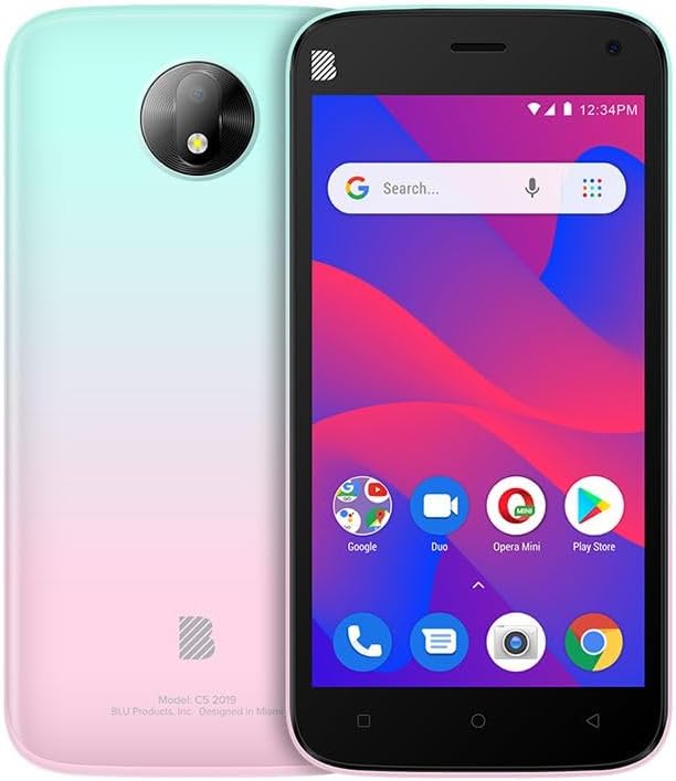 Amazon.com: BLU C5 2019 (C110L) 16GB GSM Unlocked Smartphone (Pastel ...