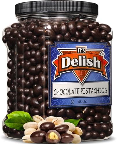 Amazon.com : Dark Chocolate Covered Pistachio by It's Delish, 48 OZ ...