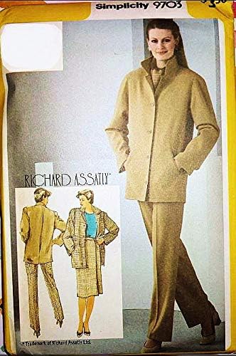 Amazon.com: Simplicity 9703 Sewing Pattern for Richard Assatly Front ...