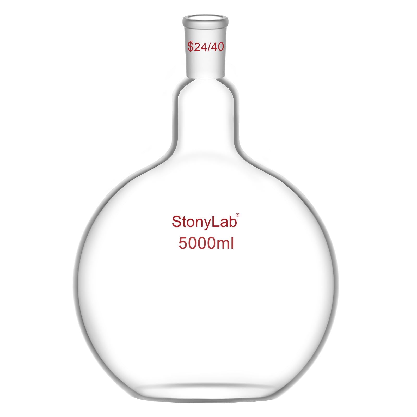 Snapklik.com : StonyLab Borosilicate Glass Heavy Wall Single Neck Flat ...