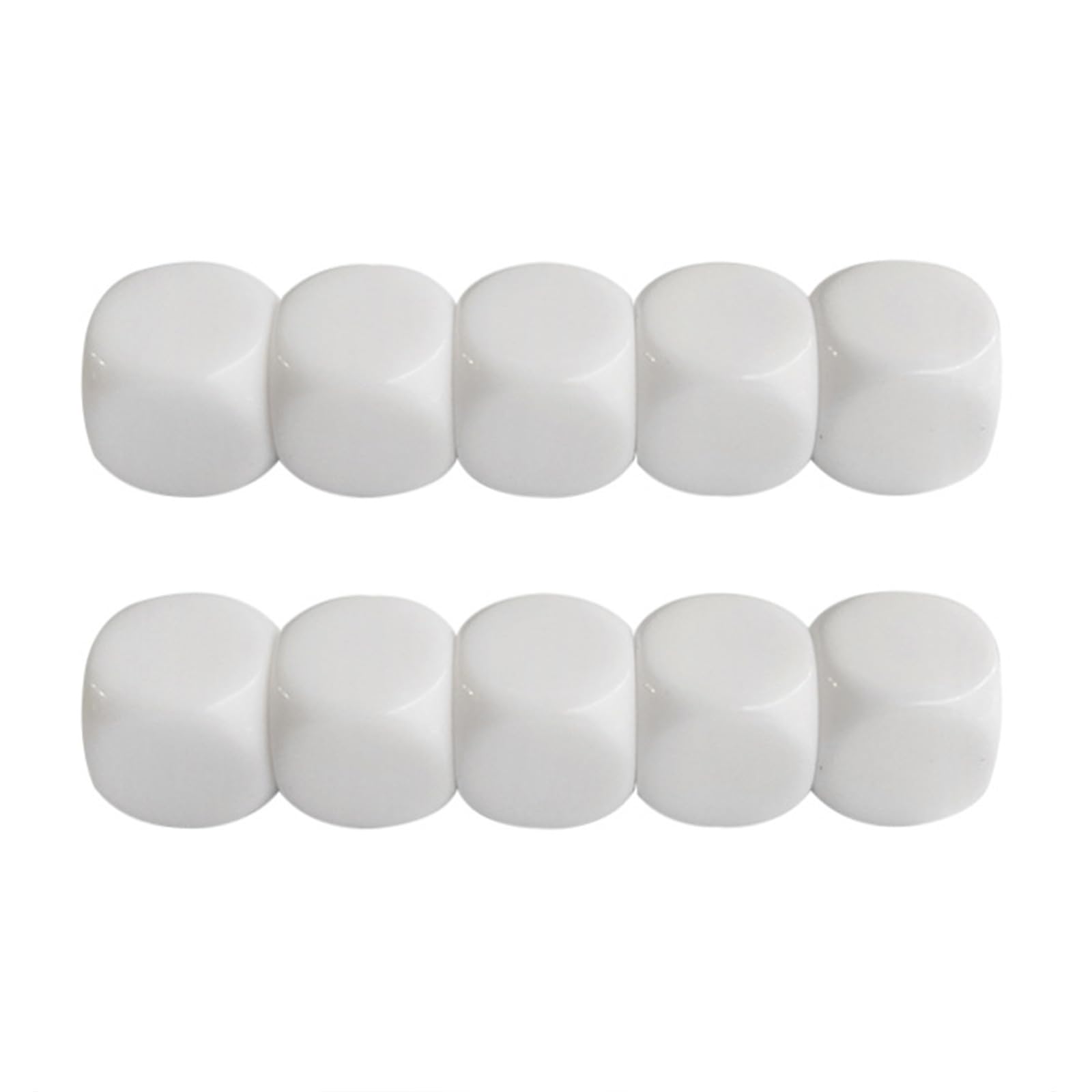 Amazon.com: 10Pcs Blank White Dice Cubes Six Sided Dice with Rounded ...