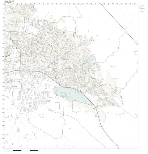 Amazon.com : ZIP Code Wall Map of Boise City, ID ZIP Code Map Not ...