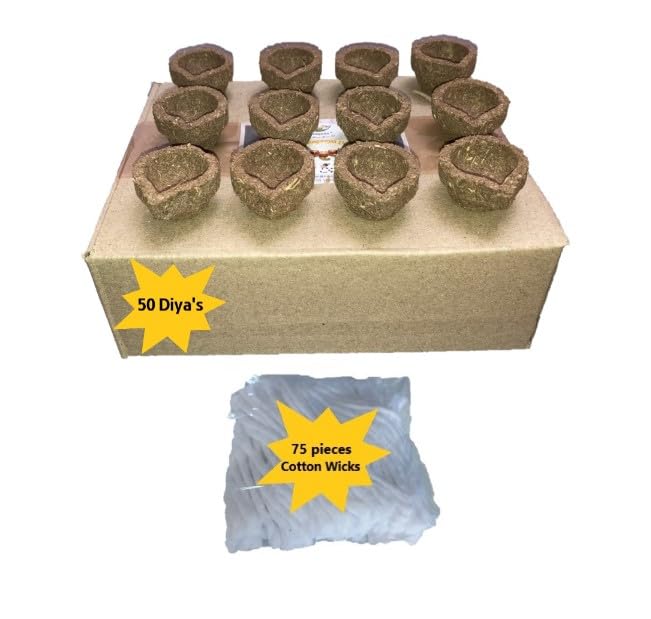 Buy Nagaas Panchagavya Gobar Floating Diya, 50 Pieces, Chemical Free ...