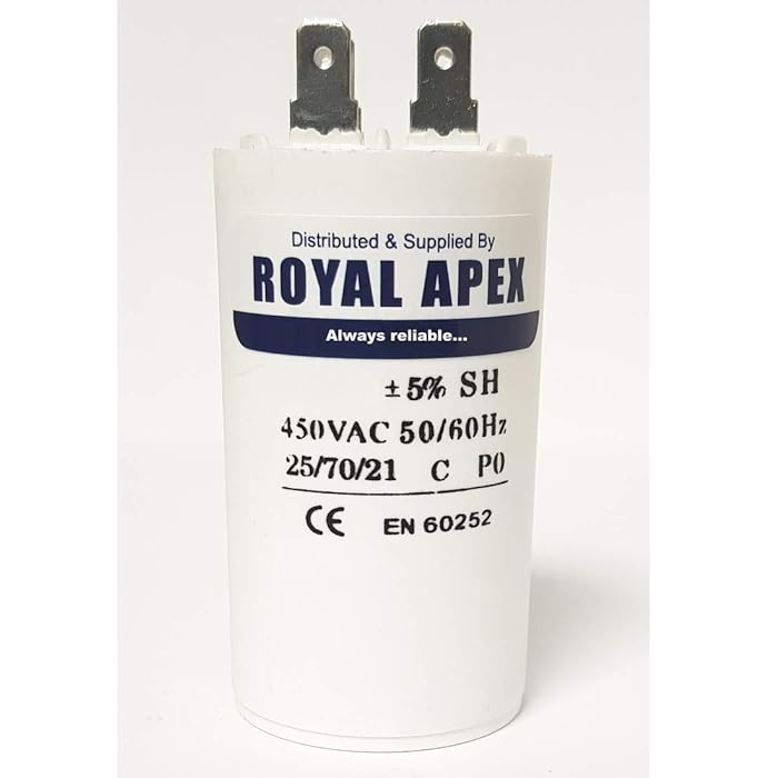 Buy Royal Apex High Quality 2 Pin PVC Round Capacitor for Motor ...