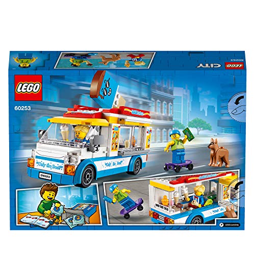 LEGO 60253 City Great Vehicles Ice-Cream Truck Toy with Skater and Dog ...