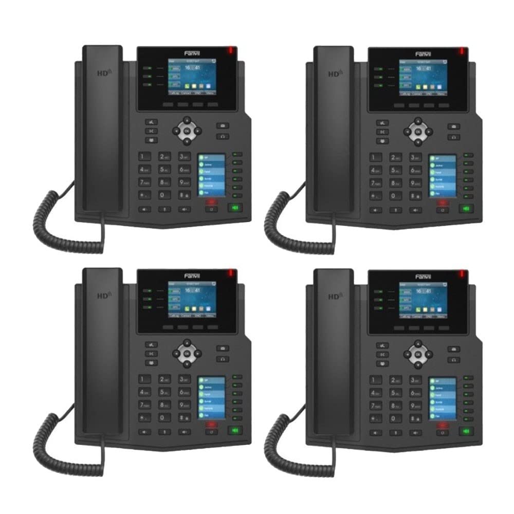Fanvil IP Phone X4U Gigabit SIP Enterprise Desktop Phone with Dual ...
