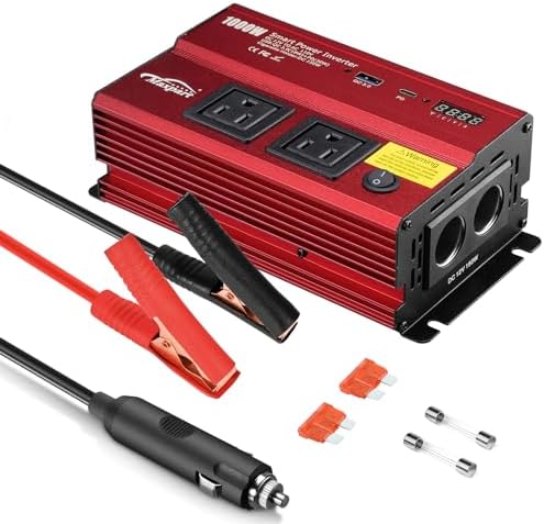 TWING Car 1000w Inverter,12v DC to 110v Power Inverters for Vehicles ...