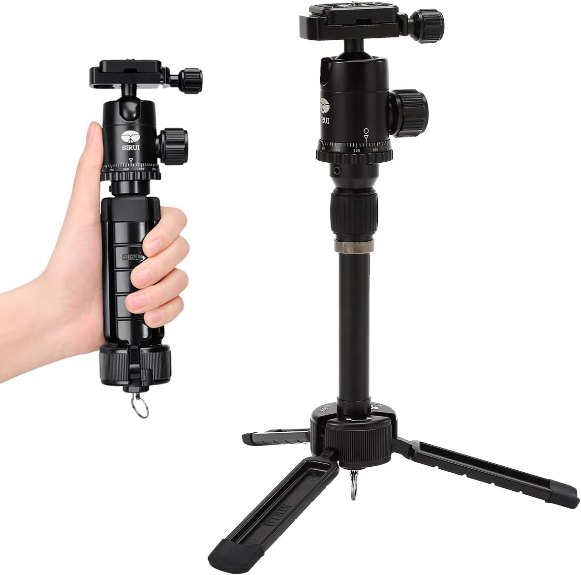 SIRUI AM-35K Mini Desktop Tripod with 360° Ball Head, 13.5″ / 34.2 cm ...