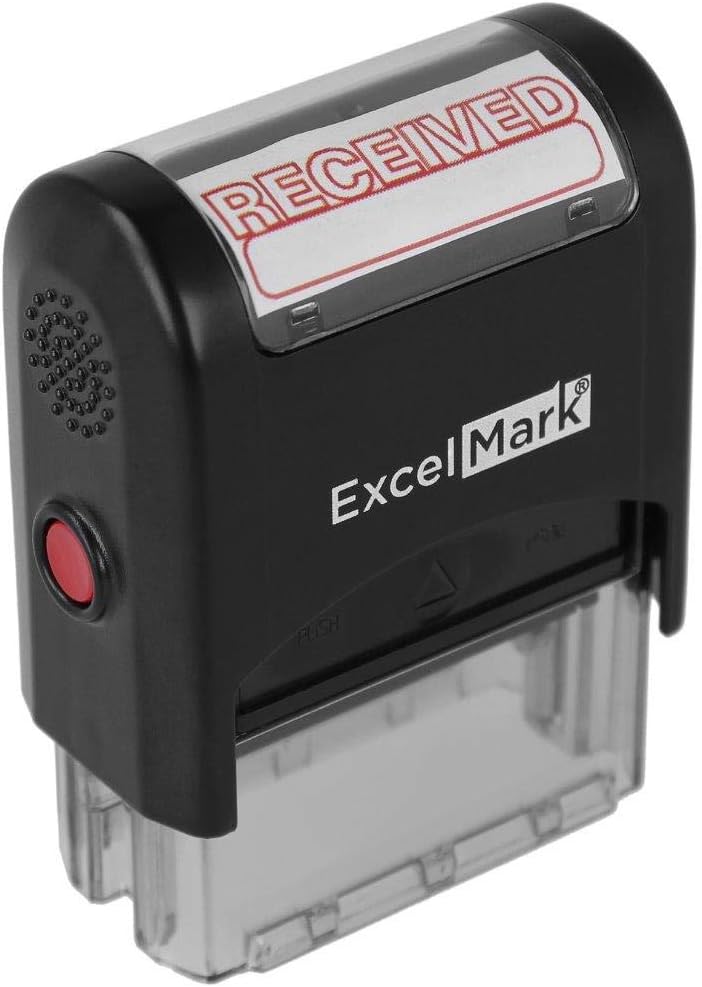 ExcelMark Received Self-Inking Rubber Stamp (A1539-Red Ink) : Amazon.ca ...
