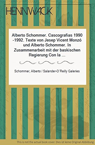 Amazon.com: Alberto Schommer: Cascografias, 1990-1992: Alberto; Josep ...
