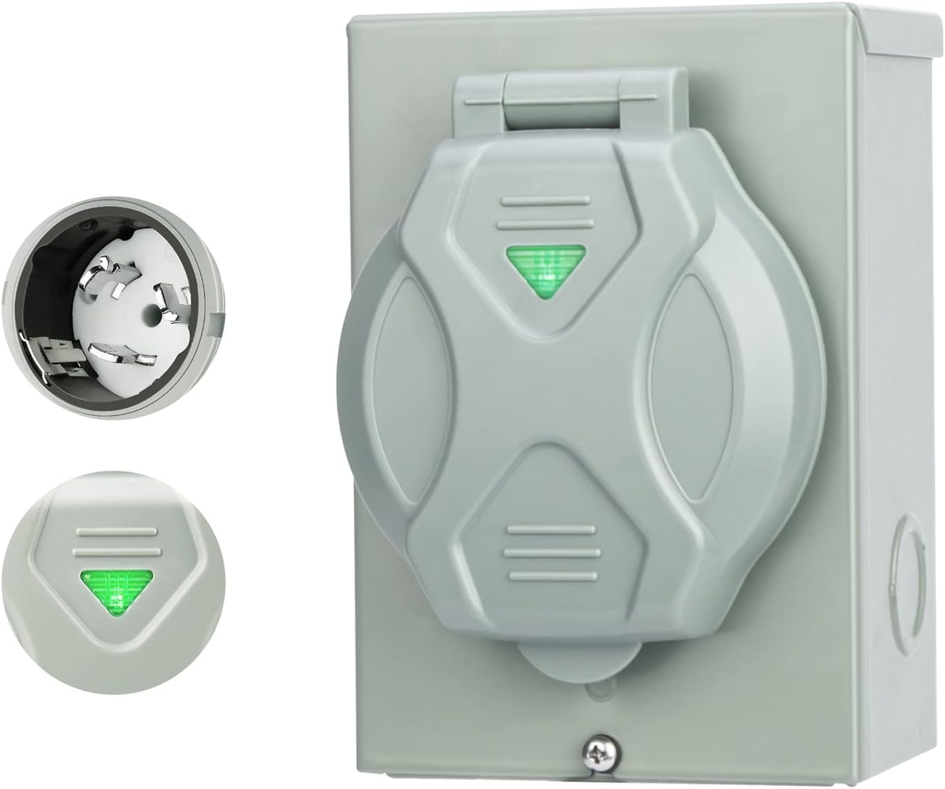 Amazon.com: ShinePick 50 Amp Generator Power Inlet Box, NEMA 3R Power ...