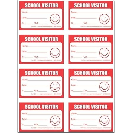 Amazon.com : School Visitor Badge Security Stickers Book (240 badges ...