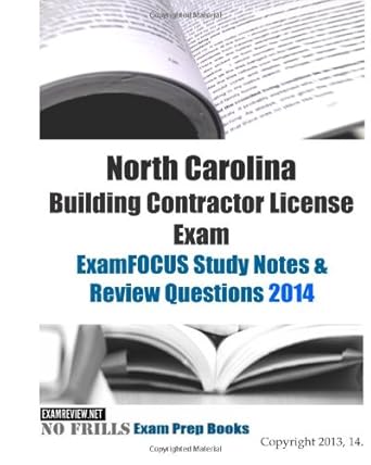 Amazon.com: North Carolina Building Contractor License Exam ExamFOCUS ...
