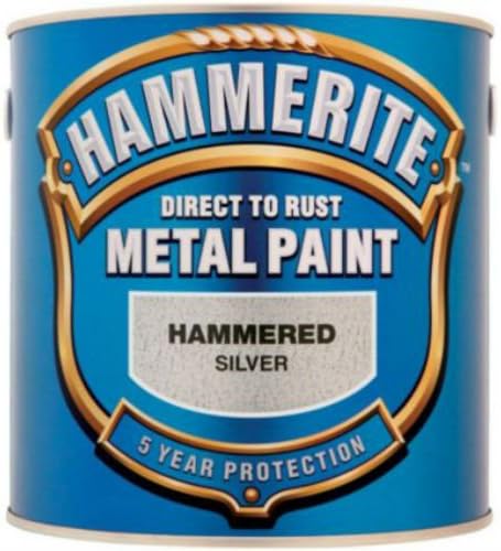 Hammerite Silver Hammered Effect Metal Paint 2.5L : Amazon.co.uk: DIY ...