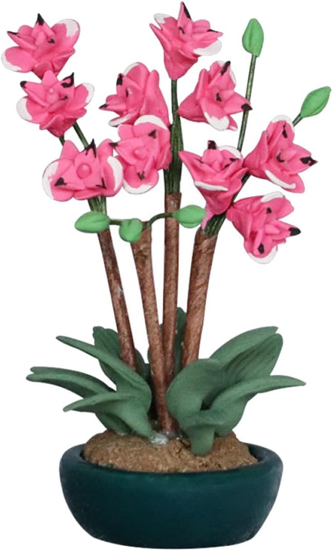 Amazon.com: Toyvian Miniature Potted Plants - Dollhouse Flower Pot ...