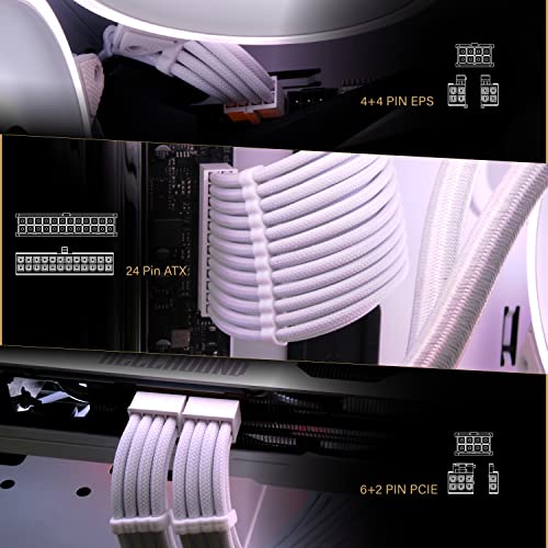 Snapklik.com : EZDIY-FAB PSU Extension Cable Sleeved Custom Mod PC ...