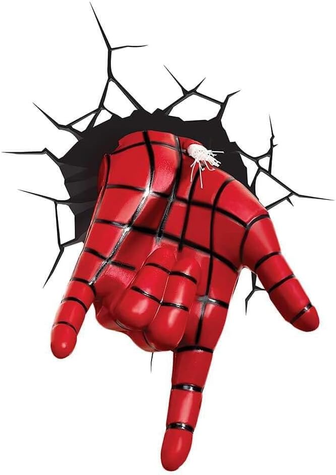 Marvel 3D Light FX – Spider-Man LED Wall Light with Crack Effect ...