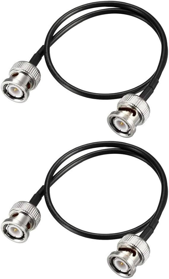 Amazon.com: uxcell BNC Male to Male Coaxial Jumper Cable 50 ohm 12 inch RG174 for Video Signals ...