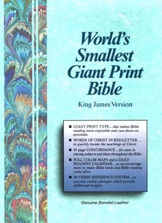 World's Smallest Giant Print Bible, King James Version: World Bible ...
