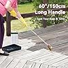 Amazon.com: 60" Long Handle 6" Deck Stain Brush Applicator with 3" Paint Brush for Woodstains ...