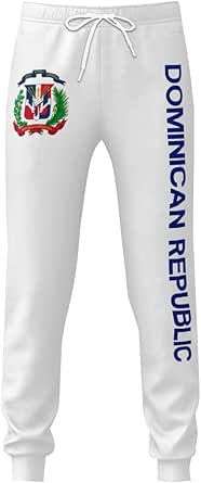 Amazon.com: DABOYOZHZH Dominican Republic Emblem Flag Sweatpants 3D ...