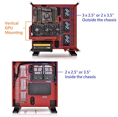 Thermaltake Core P3 ATX Tempered Glass Gaming Computer Case Chassis ...
