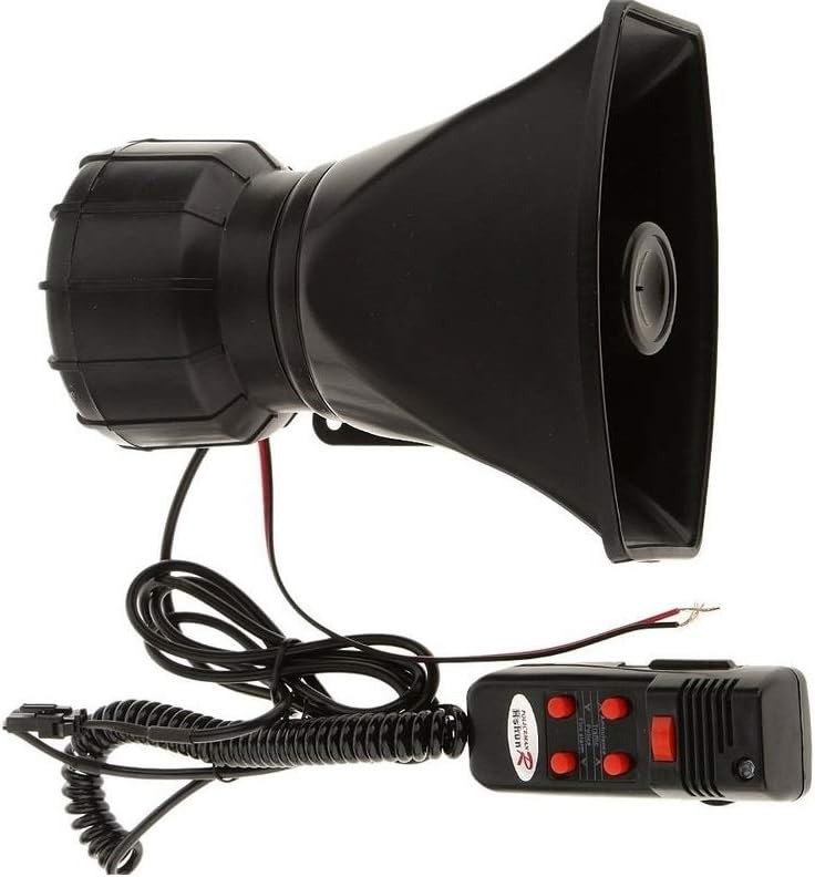 SARRA 4-Tone Police Siren with Mic – 100W Loud Hooter for Cars, Jeeps ...