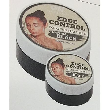 Amazon.com : On Natural Edge Control Hair Colored Gel, Natural Black, 1 ...