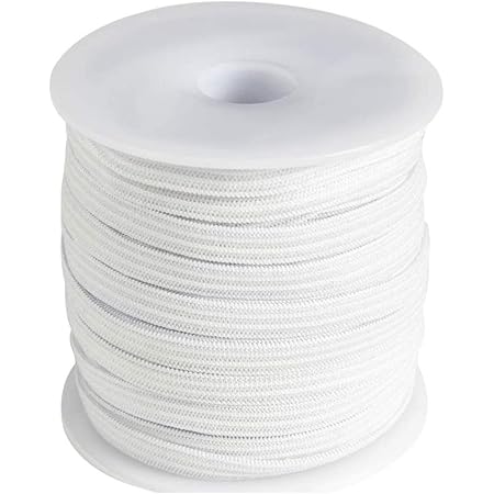 6MM Flat Elastic Band, White Elastic String Elastic Cord Wide Braided ...