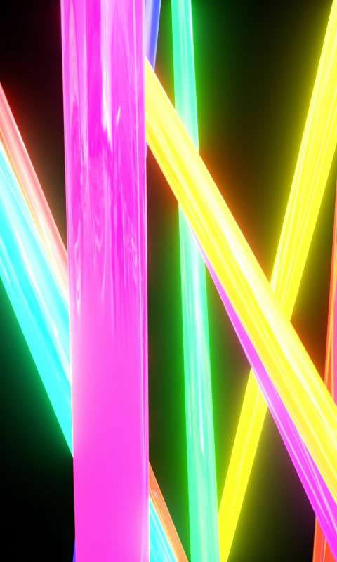 Neon Fluorescent Wallpaper Graphic Fluorescent Horizontal Perspective