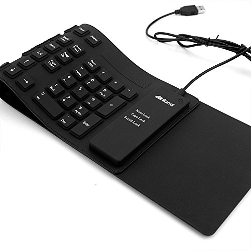 ProHT Foldable USB Wired Keyboard (70140), 109 Keys Silicone Soft ...