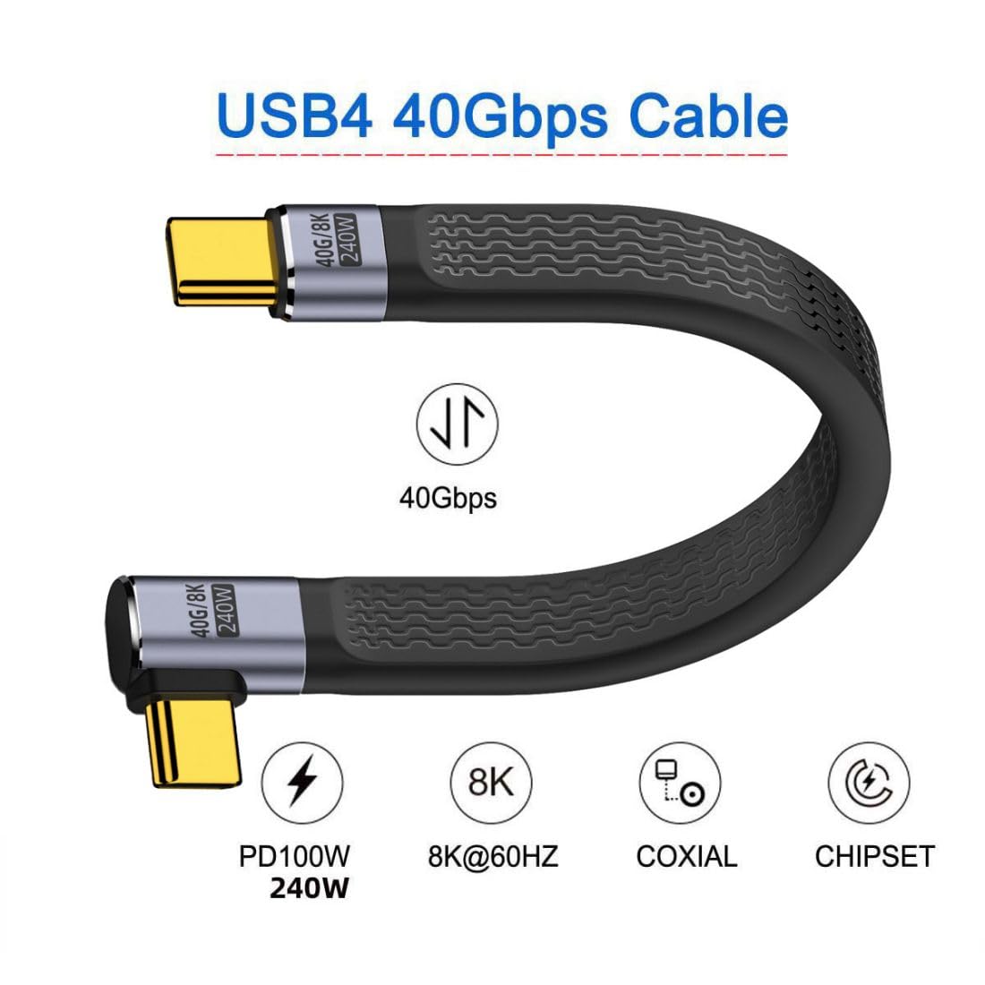 Snapklik.com : Chenyang USB C USB4 40Gbps 240W 100W 8K Flat Slim FPC ...