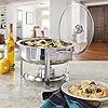 Amazon.com: Artisan Stainless Steel Round Buffet Chafer with Glass Lid ...