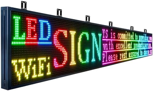 Amazon.com : YS P10 Outdoor Programmable LED Sign Display,（115’’x14 ...