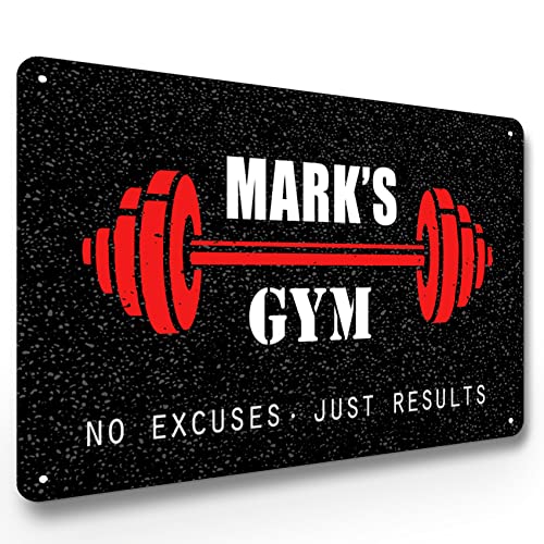 Personalised Gym Sign, fitness room, home gym door metal Sign ...