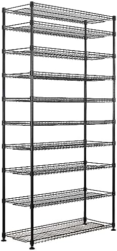 Amazon.com: SafeRacks 10-Tier Pantry Shelf, Metal Wire Shelving Unit ...