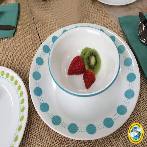 Buy Corelle South Beach Glass 12Pcs Dinner Set, Multicolor Online at ...