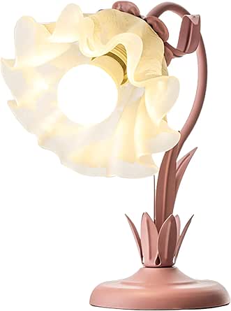 Modern Flower Table Lamps Green Metal Desk Lamp Creative Floral Shape ...
