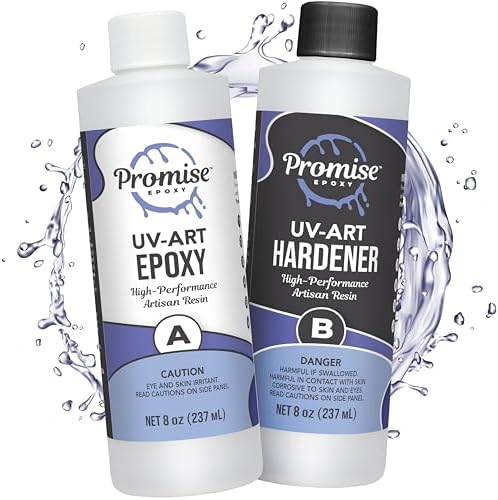 Amazon.com: Promise Epoxy UV Art Resin 16 Oz Kit – Crystal Clear Table ...