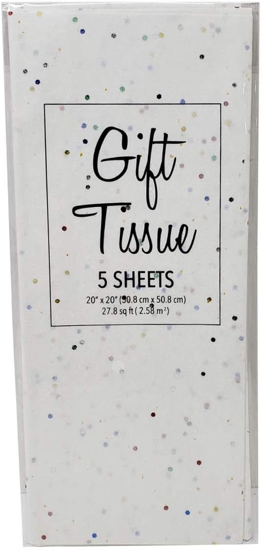 Amazon.com: 60 Sheets Pack of Sparkle Color Tissue Paper 20” x 20” Gift ...