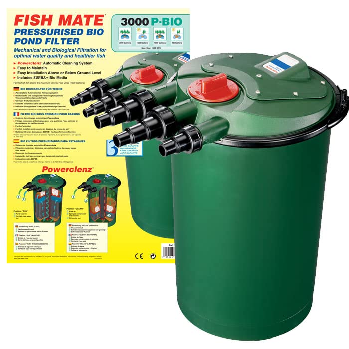 Fish Mate 15000 Pressurised Bio Pond Filter with Powerclenz: Buy Online ...