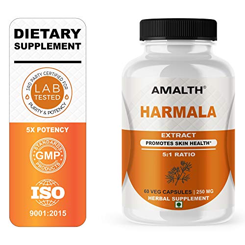 Harmala Extract for Skin, Nails and Hairs 250 mg Capsules for Healthy ...