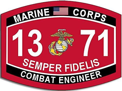 Amazon.com - Marine Corps MOS Code 1371 Combat Engineer Sticker ...